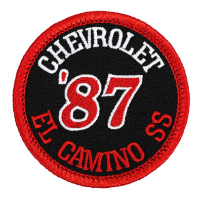 1987 Chevrolet El Camino SS Embroidered Patch Black/Red Iron-On Sew-On ...