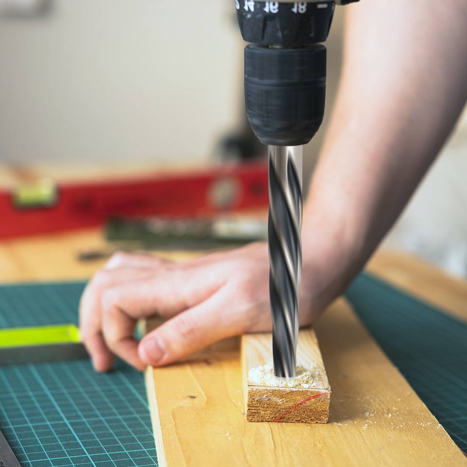 3-Flat Shank 7/16" Bridge Construction Reamer with 1/2" Shank Drill Bit ...