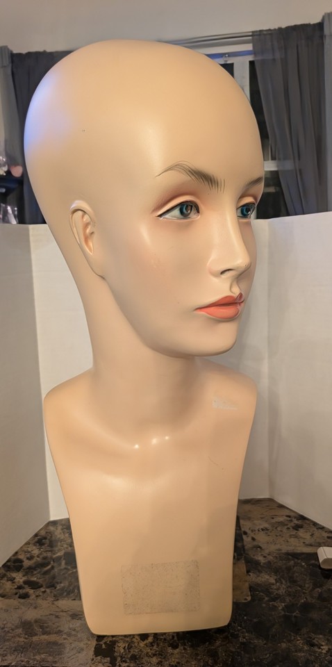 VTG MCM 60's 17" Fiberglass Display Mannequin Head & Chest by Tress ...