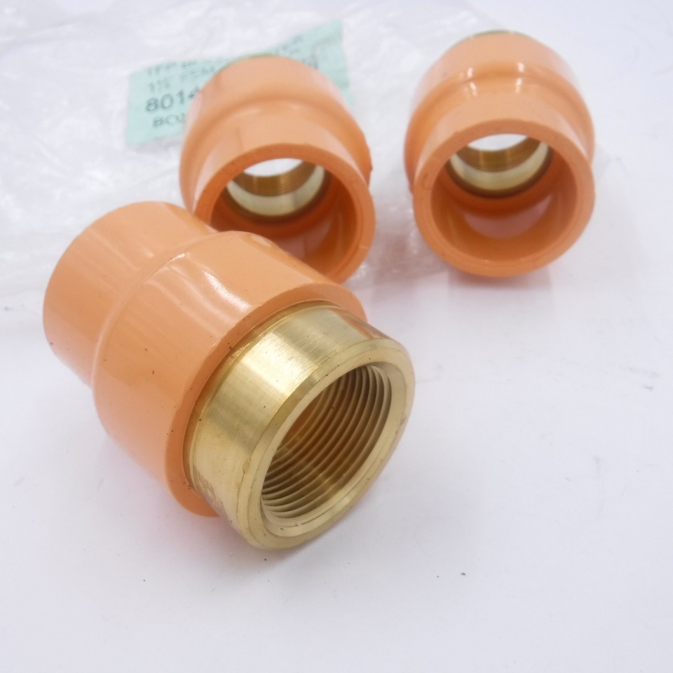 3 Pack TFP BlazeMaster 80146 1-1/4" Female Adapter with Brass Insert ...