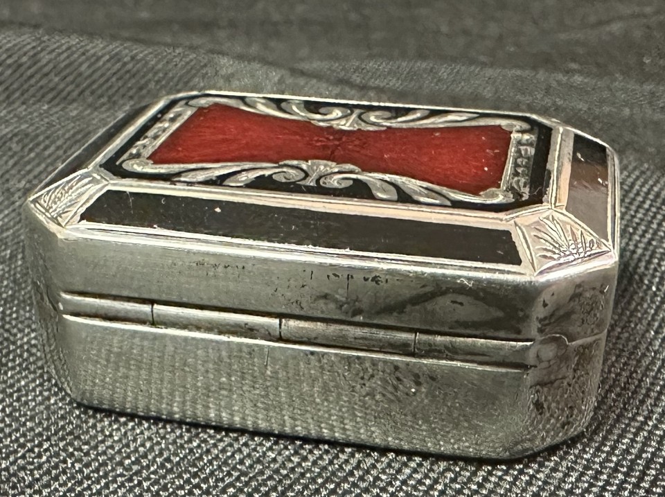 Vintage Gucci Pill Box Enamel & Sterling Silver | eBay