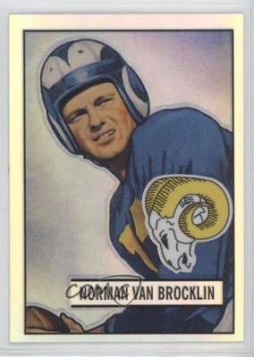 2001 Bowman Chrome Reprints Norm Van Brocklin Norman Van Brocklin #R-NV ...