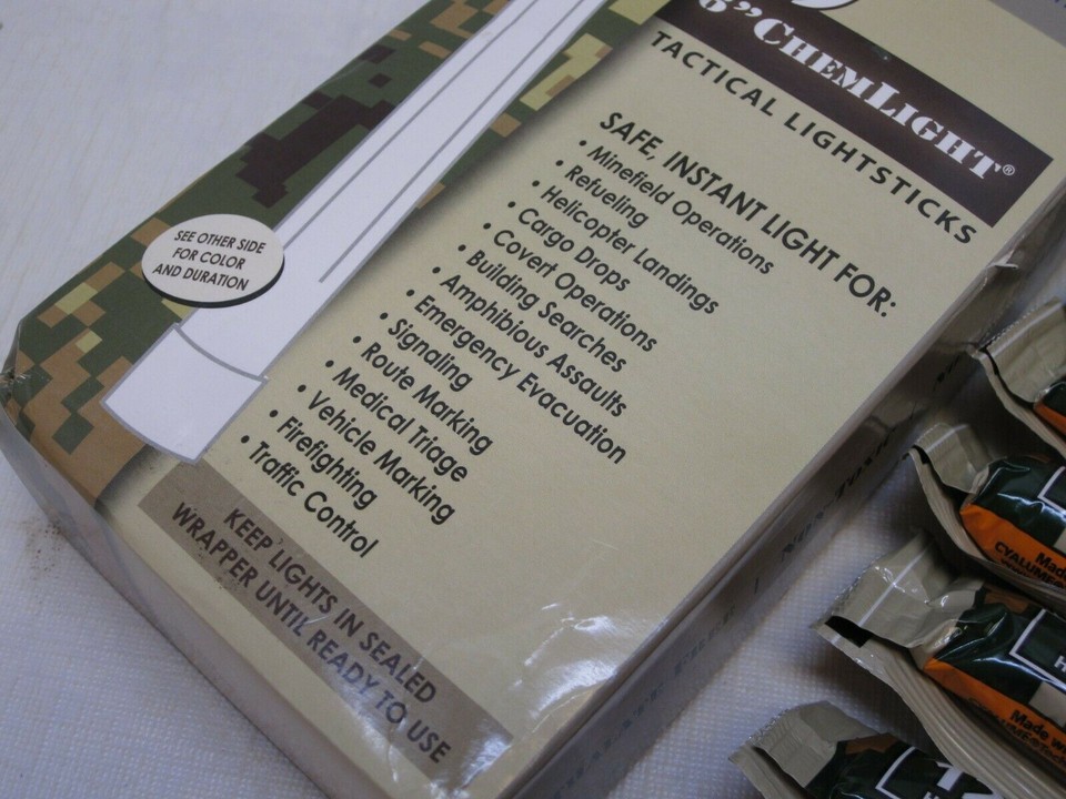 1 BOX 10 PACK CYALUME CHEMLIGHT LIGHT STICK GLOW STICKS ORANGE 12hr 6 ...