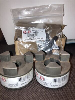 L095 ( 5/8" to 1" ) L-Jaw Coupling Set & Rubber Spider ~ Lo90/lo95 G&G ...