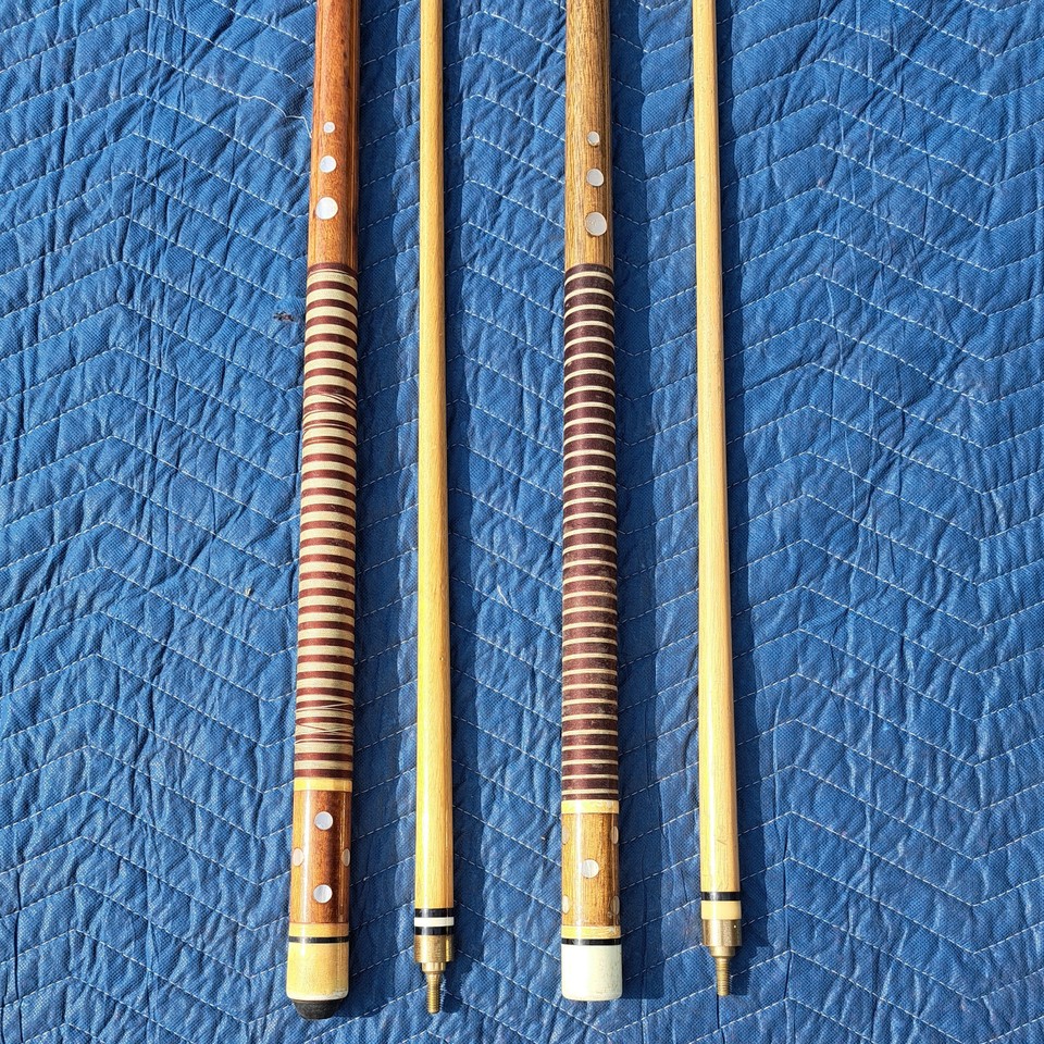 *Lot of 8* Various Vintage Unbranded Billiards Pool Cues Sticks: 1, 2 ...