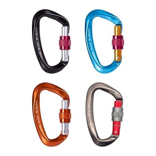 Small Carabiner Clip D Rings Carabiners for Hiking Rappelling Yoga ...