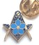 Masonic Flower in the Square & Compass Gold Plated Enamel Lapel Pin ...