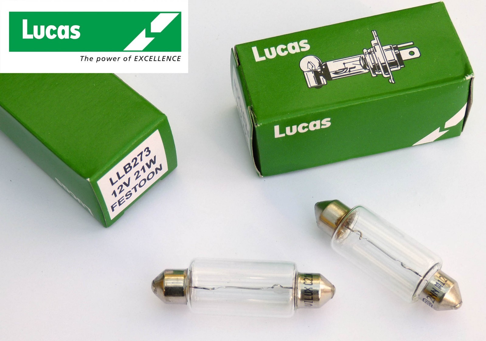 Lucas 12V 21W Pair Clear Festoon Bulbs for L798 Reversing Lights ...