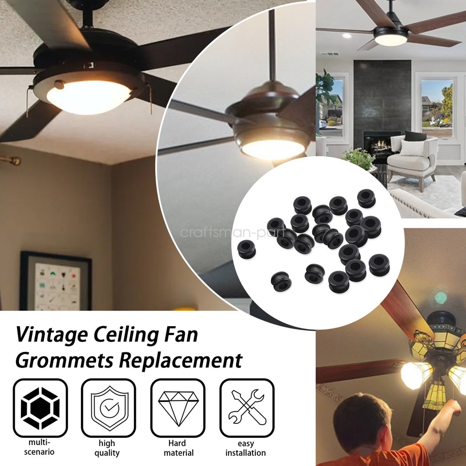 20PCS Antique/Vintage/Discontinued Rubber Grommets For Hunter Ceiling ...