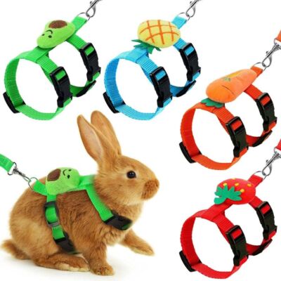 Rabbit Harness and Leash Set Adjustable for Animals Ferrets Piggies ...