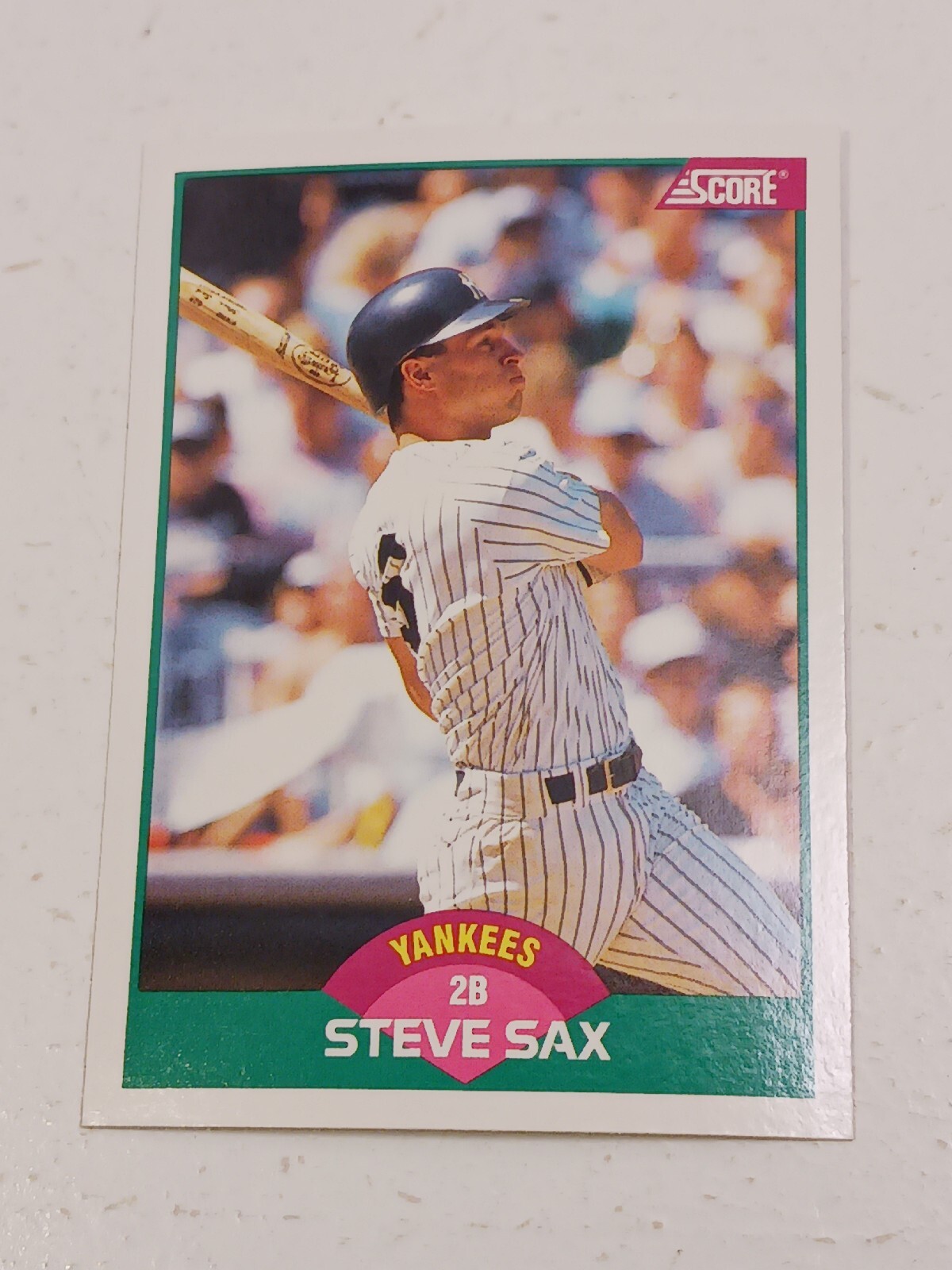 Steve Sax New York Yankees 1989 Score Card #20T | eBay