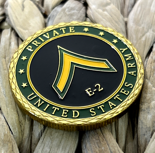 UNITED STATES ARMY - Rank PRIVATE E-2 Challenge Coin | eBay
