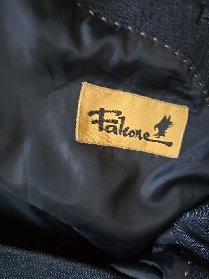 Falcone 2 Piece Denim Suit 50L Jacket 45 L Pants Denin Style | eBay