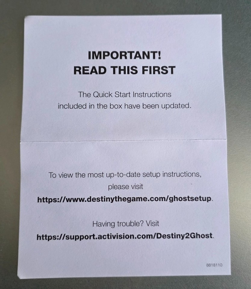 Destiny 2 Ghost Collectable Rare Limited Edition Only Opened for Photos ...