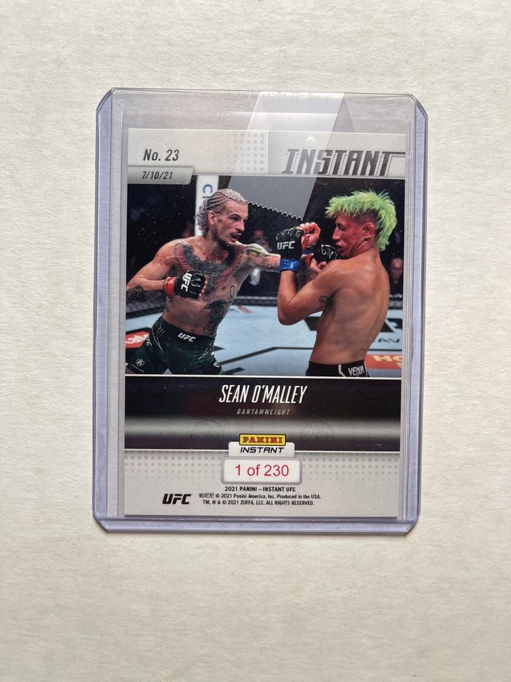 2021 Panini Instant UFC /230 Sean O'Malley #23 w/ Kris Moutinho Rookie ...