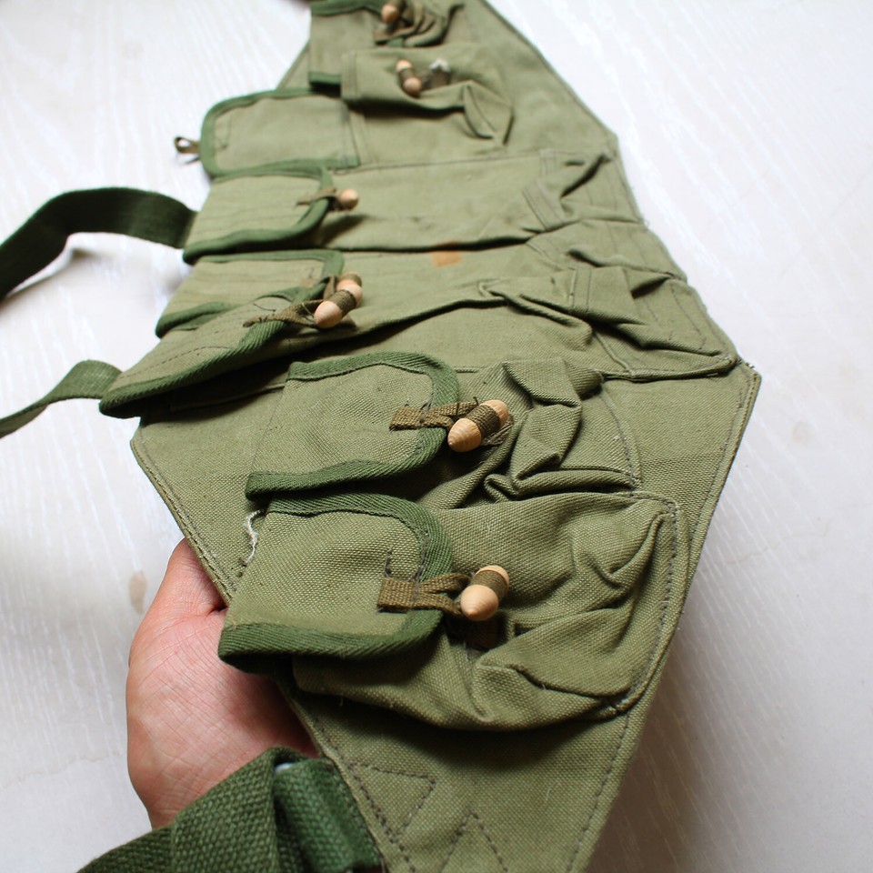 Original Vietanm War Chinese Type 56 Chest Rig Surplus Bandolier Pouch ...