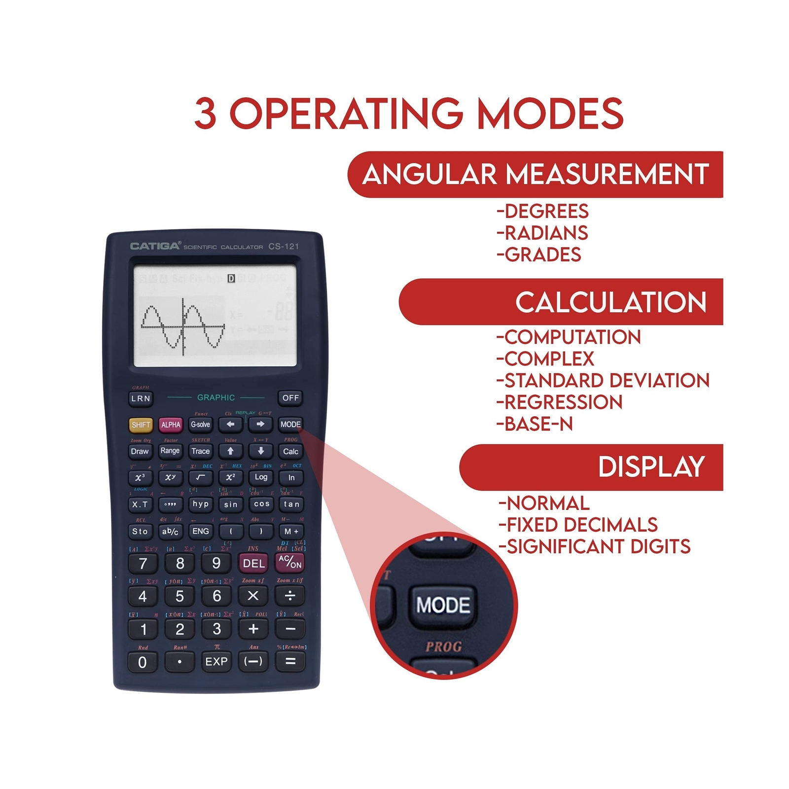 CATIGA CS-121 Scientific Calculator with Graphic Functions - Multiple ...
