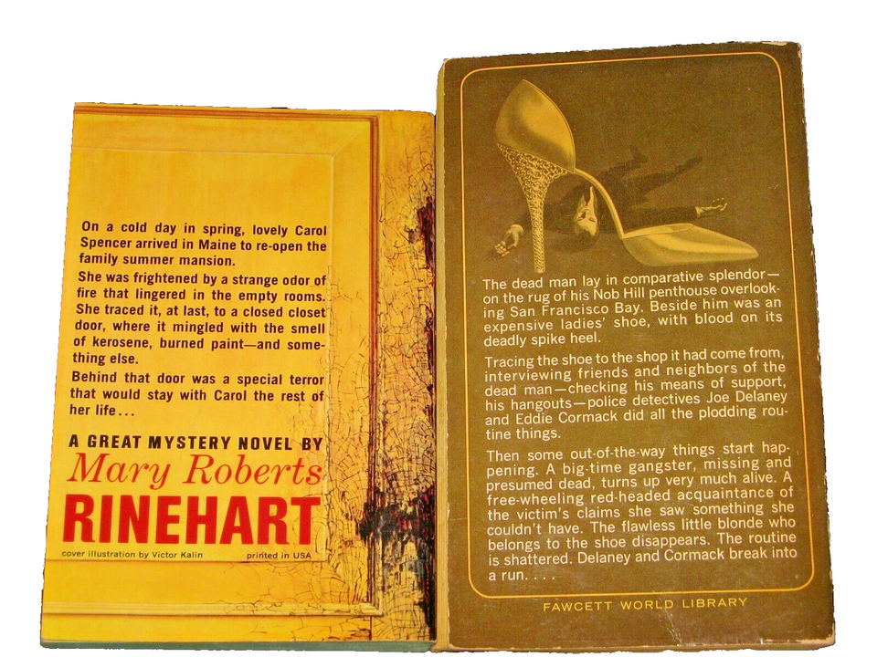 2 Vintage Mystery PB Turquoise Spike Frank Archer Yellow Room Rinehart ...