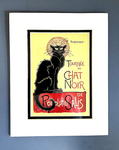 LE CHAT NOIR de Rodolphe Salis art print Matted Paris bohemian Toulouse ...