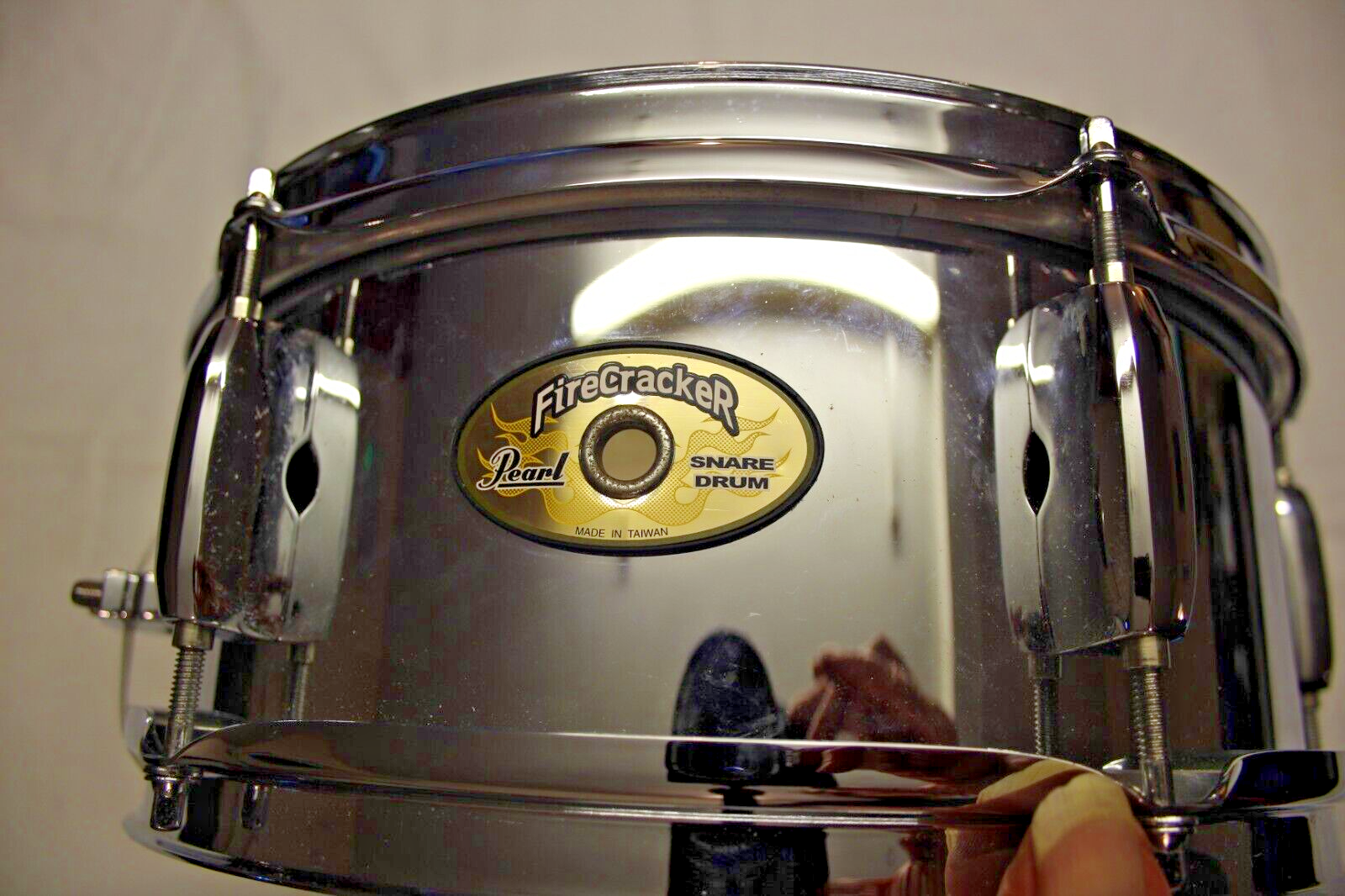 Pearl Firecracker snare drum 12" diameter 5" high with fabric carrying ...