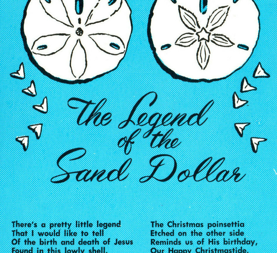 The Legend of the Sand Dollar Poem Illustration Cape Cod MA Vintage ...