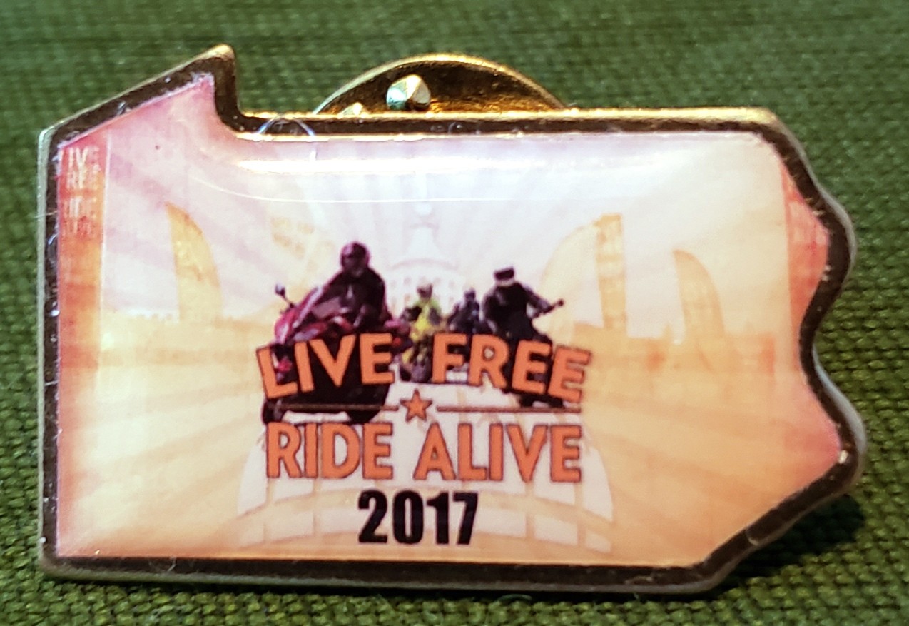 "Live Free & Ride Alive 2017" Small Lapel Pin | eBay
