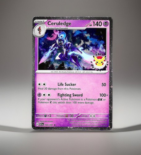Sealed Ceruledge 040/091 Paldean Fates Pokémon Day Stamped Cosmos Holo ...