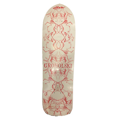 Alva Groholski Power Plant Project Red/White 9.25in Shaped Skateboard ...