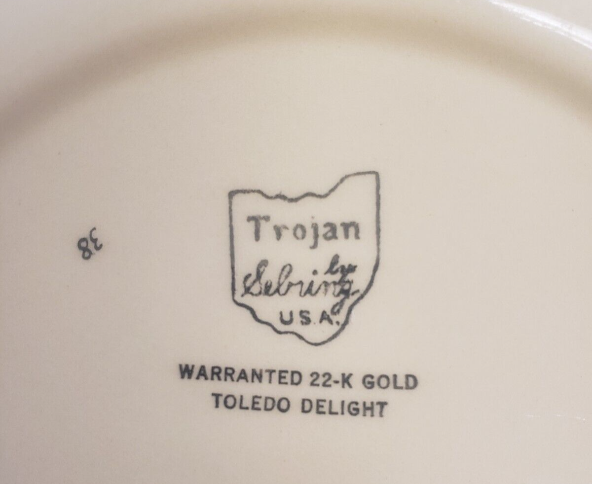 Trojan by Sebring Warranted 22 K Gold Filigree Toledo Delight Plate 9. ...