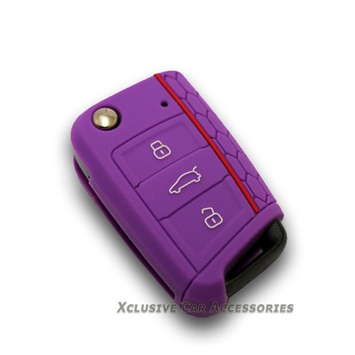 Key Cover For VW Seat Skoda 3 Button Flip Key Fob Case Hull Silicone ...