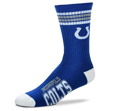Indianapolis Colts Football Blue & White Deuce 4 Stripe Crew Socks | eBay
