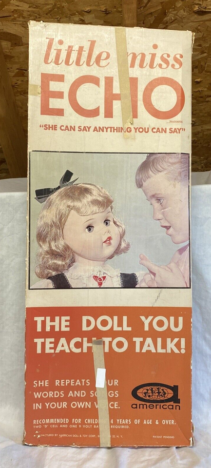 1962 Vintage Little Miss Echo American Doll Toy Co BOX LID ONLY Found ...
