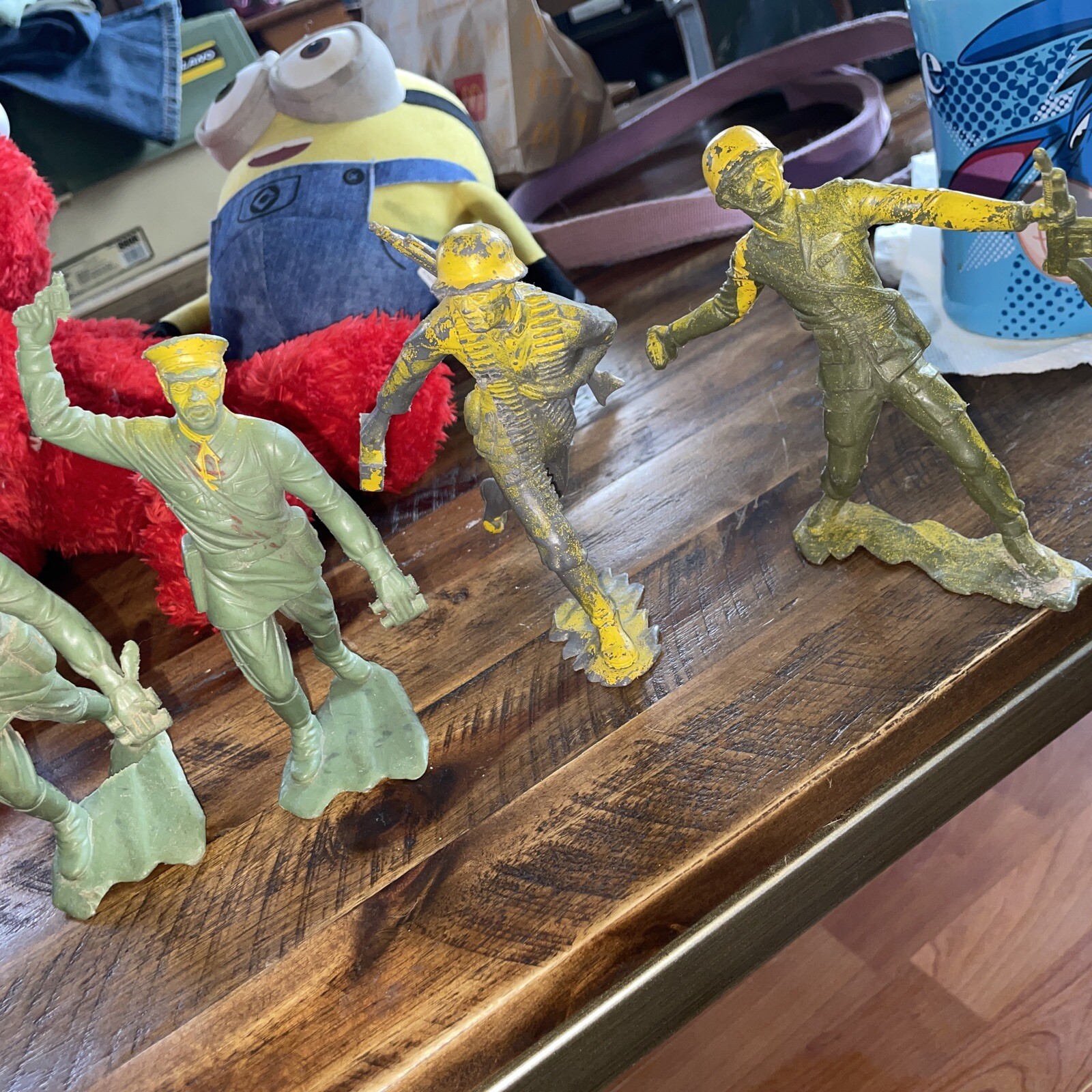 LOT OF 5 LOUIS MARX 1963 6" TOY SOLDIER FIGURES WWII MCMLXIII WW2 Plus ...