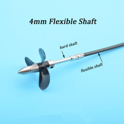 RC Model Boat Shaft Kit 4mm Flexible Axle 3 Blades Propeller Assembly ...