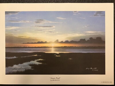 Jim Booth Sunset Marsh LE 327/950 & Sunrise Surf LE 603/950 Signed 6 ...