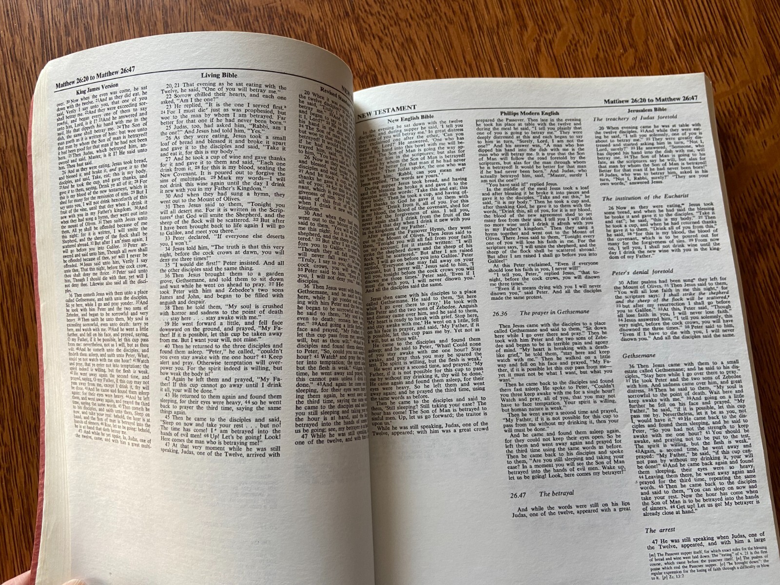 The Six Version Parallel New Testament Christian Life Edition Bible KJV ...