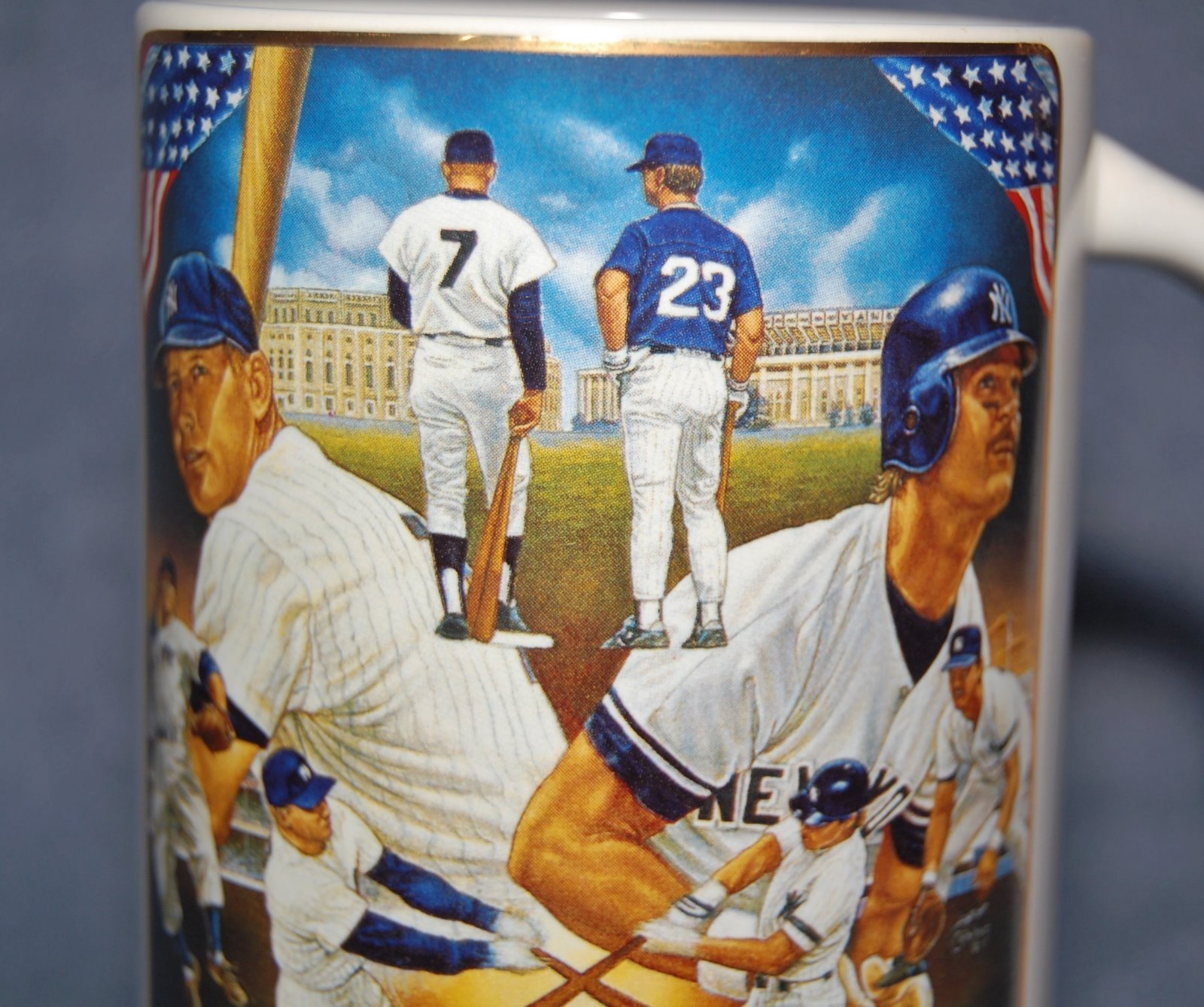 1987 Sports Impressions Mantle & Mattingly Yankee Tradition Stein #3889 ...