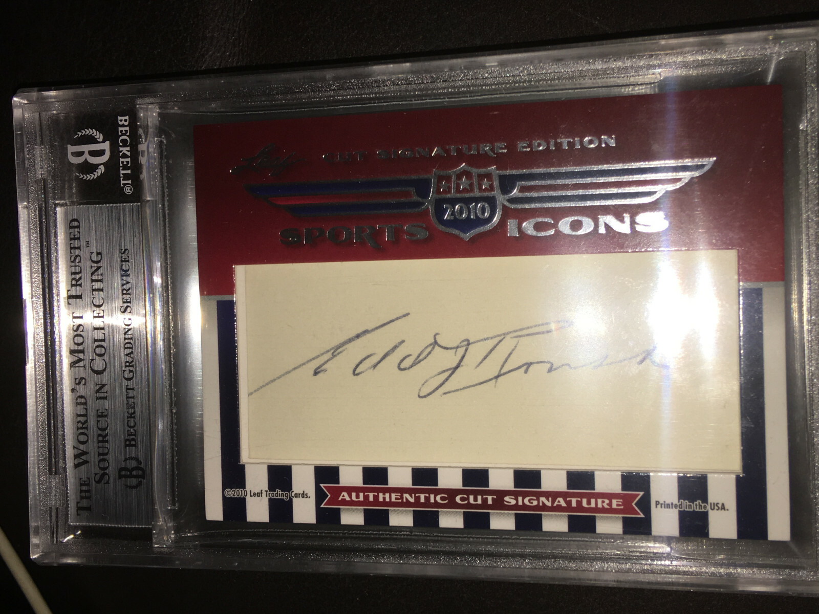 STAN MUSIAL EDD ROUSH 2010 Leaf Sports Icons Update Cut DUAL AUTO ...