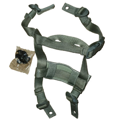 NEW ARMY ACH Helmet 4 Point Chin Strap Foliage Green ACU Camo 8470-01 ...