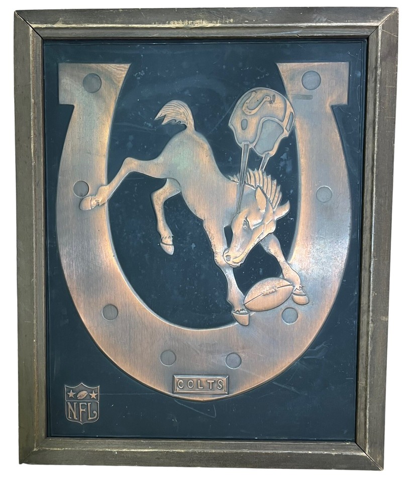 Vintage 1960's Baltimore Colts NFL Football Mascot Acrometal Copper ...