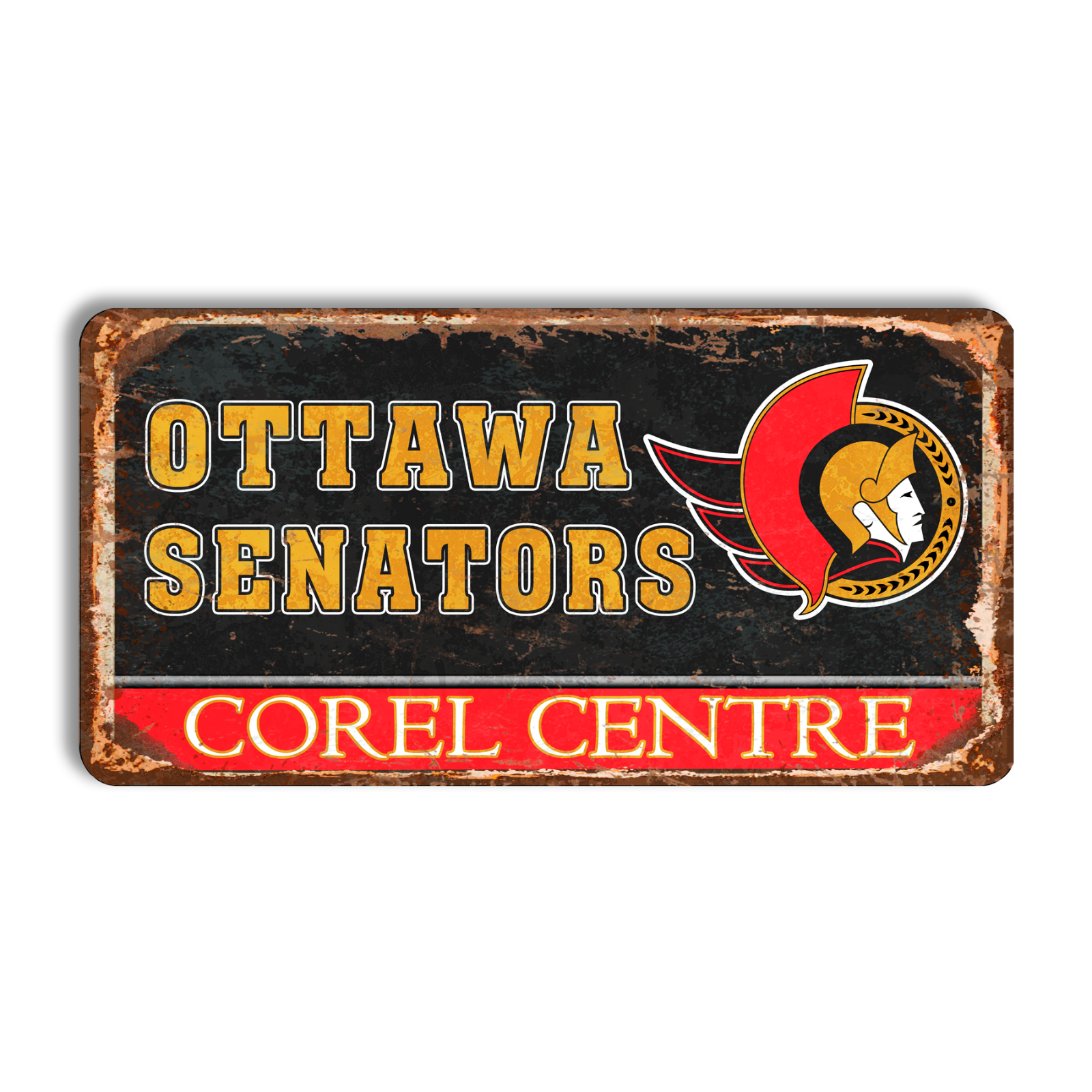 Metal sign Ottawa Senators vintage Ottawa Senators home stadium sign ...