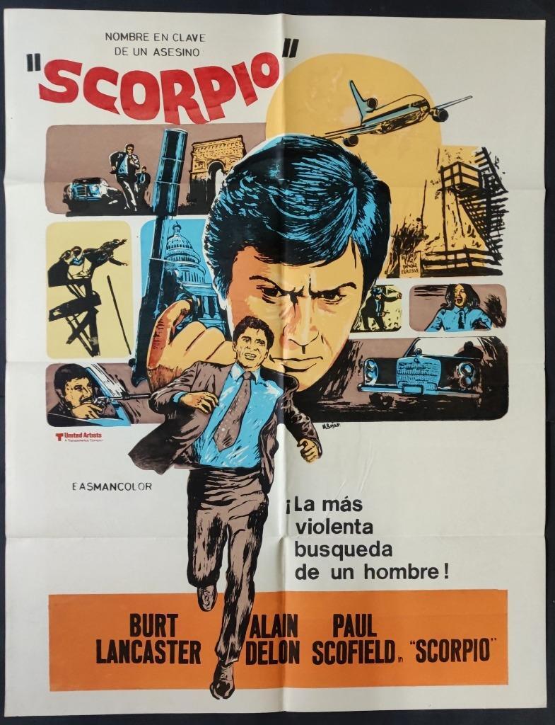 Burt Lancaster Alain Delon & Paul Scofield Scorpio original movie ...