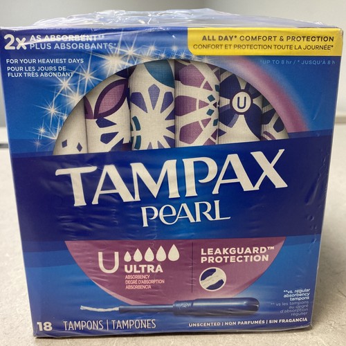 Pack Of 3 Tampax Pearl Ultra Absorbency Tampons Leakguard Protection 18 ...