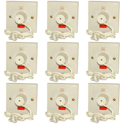 9 x Shower Ceiling Pull Switch 50 amp Double Pole Isolator Switches ...