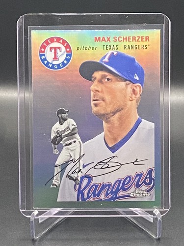 2023 Topps Chrome Platinum Anniversary Max Scherzer 226 Texas Rangers ...