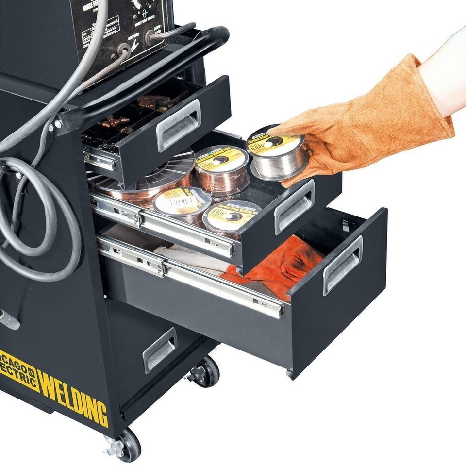 Welder Welding Cart Heavy Duty 4 Drawer Rolling Welding Storage Cabinet ...