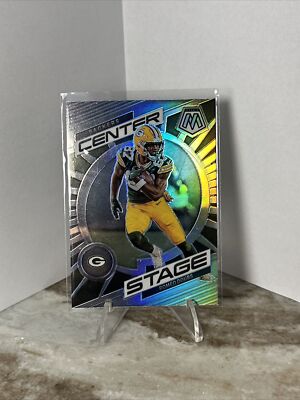 2023 Mosaic Prizm Silver Center Stage Romeo Doubs #CS-RD Packers | eBay