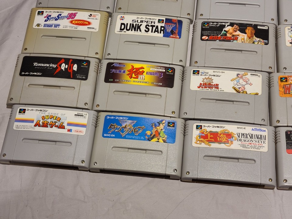 Nintendo Super Famicom SNES Japan Import Games Lot Package X25 UNTESTED ...