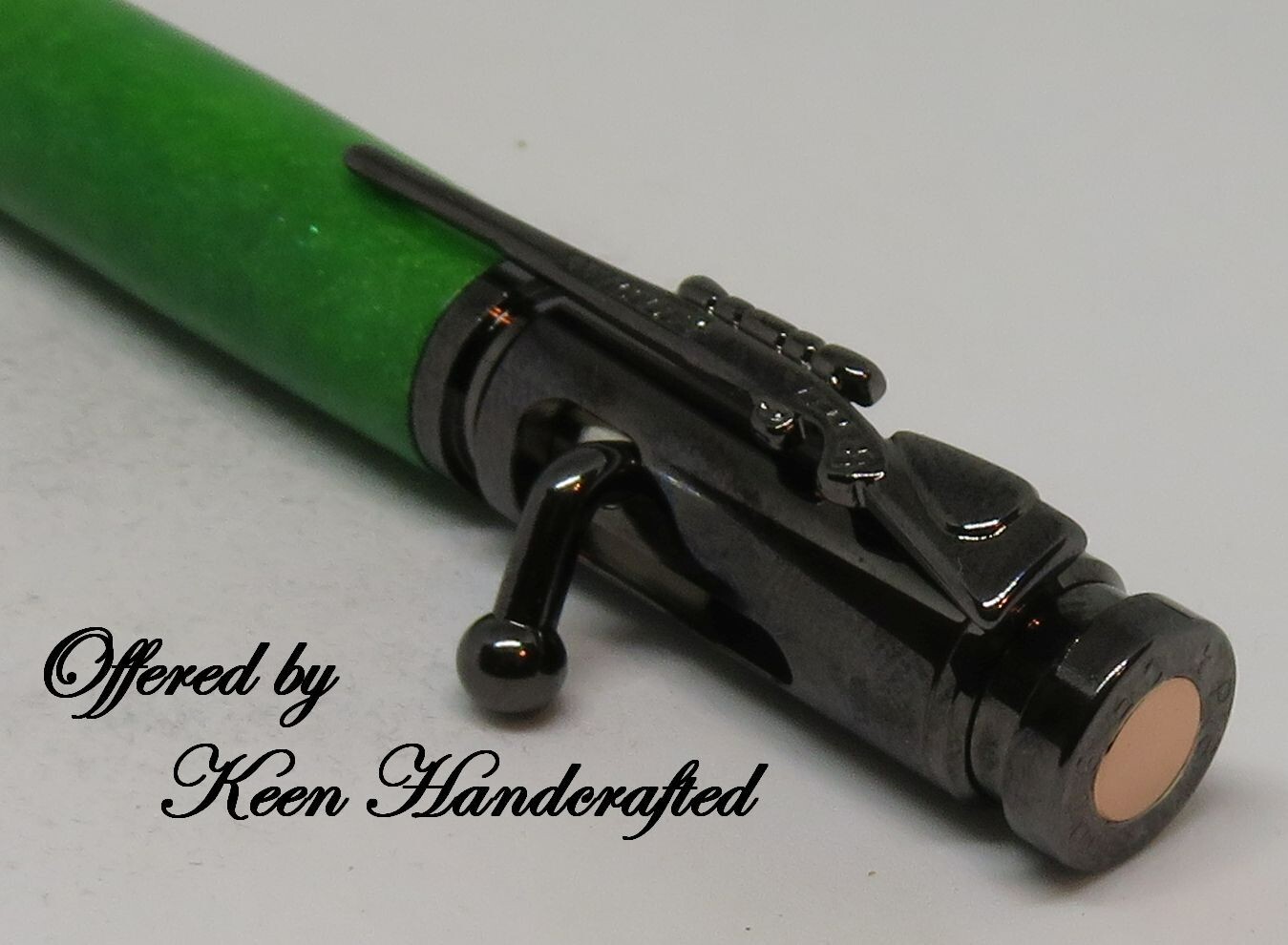 mz - Keen Handcrafted Green 30 Caliber Bolt Action Gun Metal Bullet ...