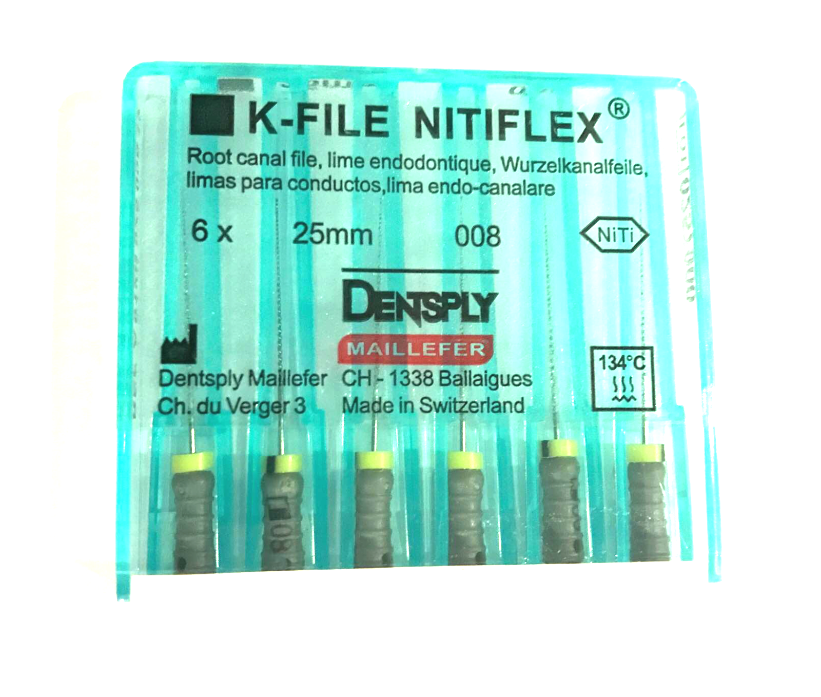 Dentsply K-File Nitiflex 008 25mm NiTi Flexible Endo Root Canal Hand ...